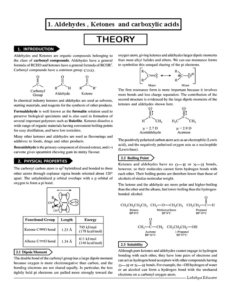 Aldehydes and Ketones - Final PDF | PDF | Aldehyde | Ketone