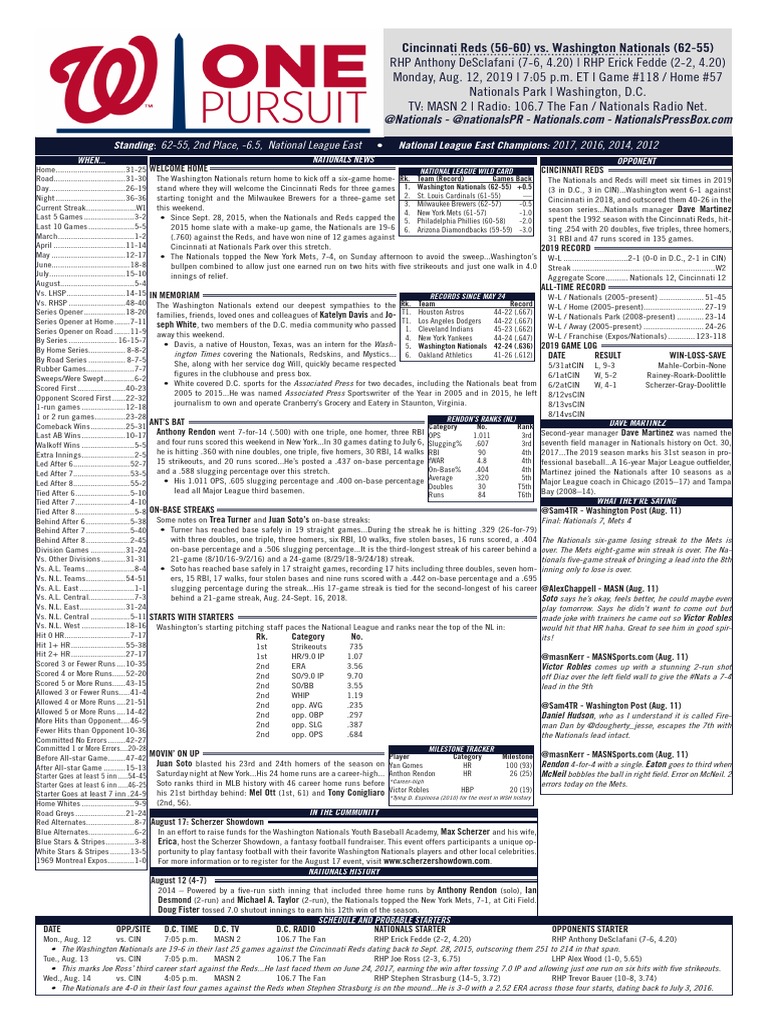 8 12vsCIN | Download Free PDF | Cincinnati Reds | Home Run
