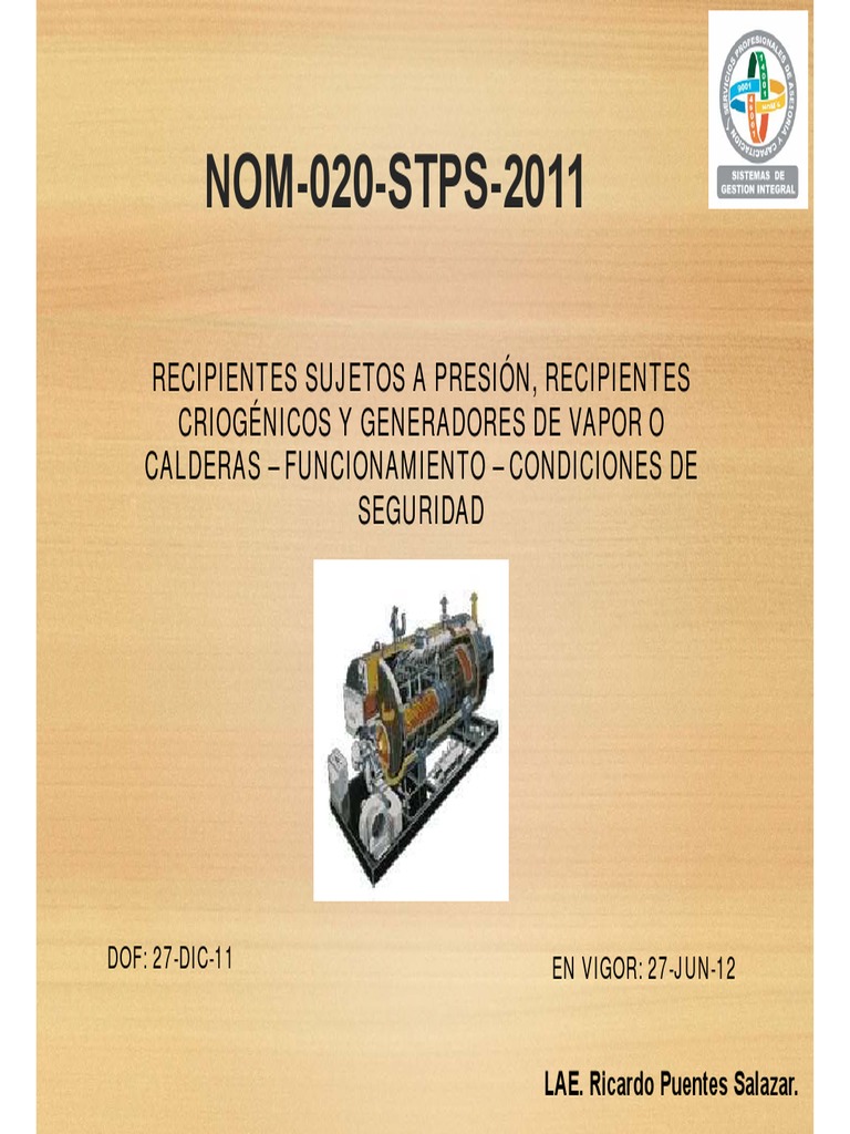 Curso Nom 020 Stps 2011 | PDF | Presión | Caldera
