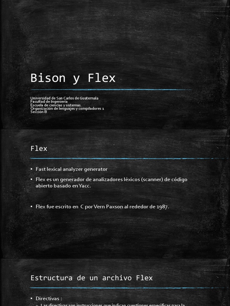 Flex y Bison | PDF | Analizando | Ciencias de la Computación