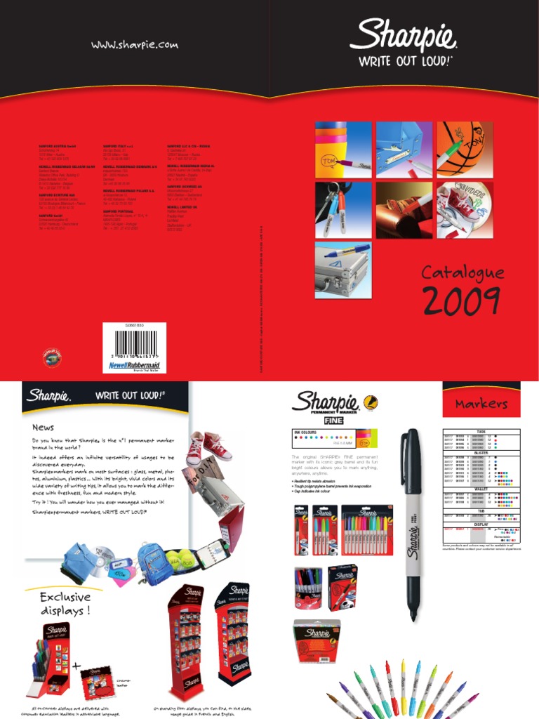 Sharpie Catalogue 2009 (EU) (0900766b80db8ff9) | PDF | Writing ...