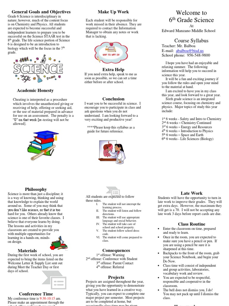 Welcome Brochure-Syllabus 2019-2020 | PDF | Science | Pedagogy