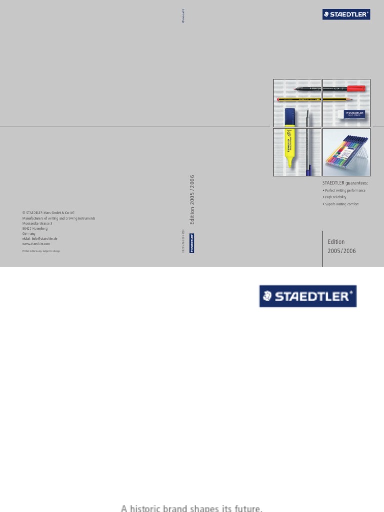 Staedtler Catalogue 2005-2006 (Complete Catalogue GB 14905) | PDF ...
