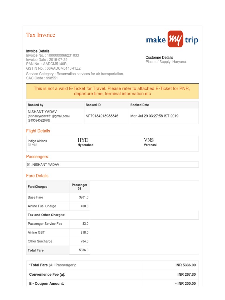 Govt | PDF | Airlines | Invoice