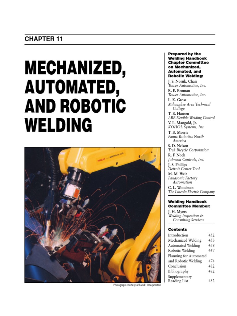 An Overview of Mechanized, Automated, and Robotic Welding: Processes ...