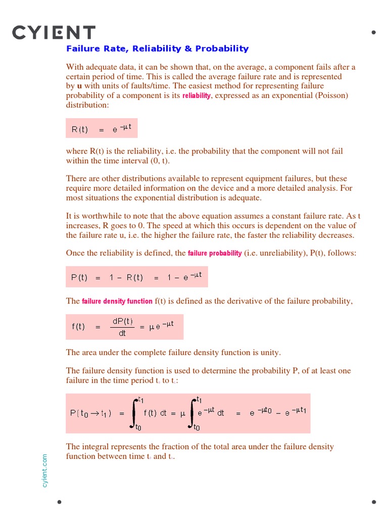 Failure Rate, Reliability & Probability | PDF | Reliability Engineering | Analysis