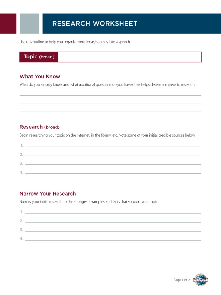 8035 Research Worksheet | PDF