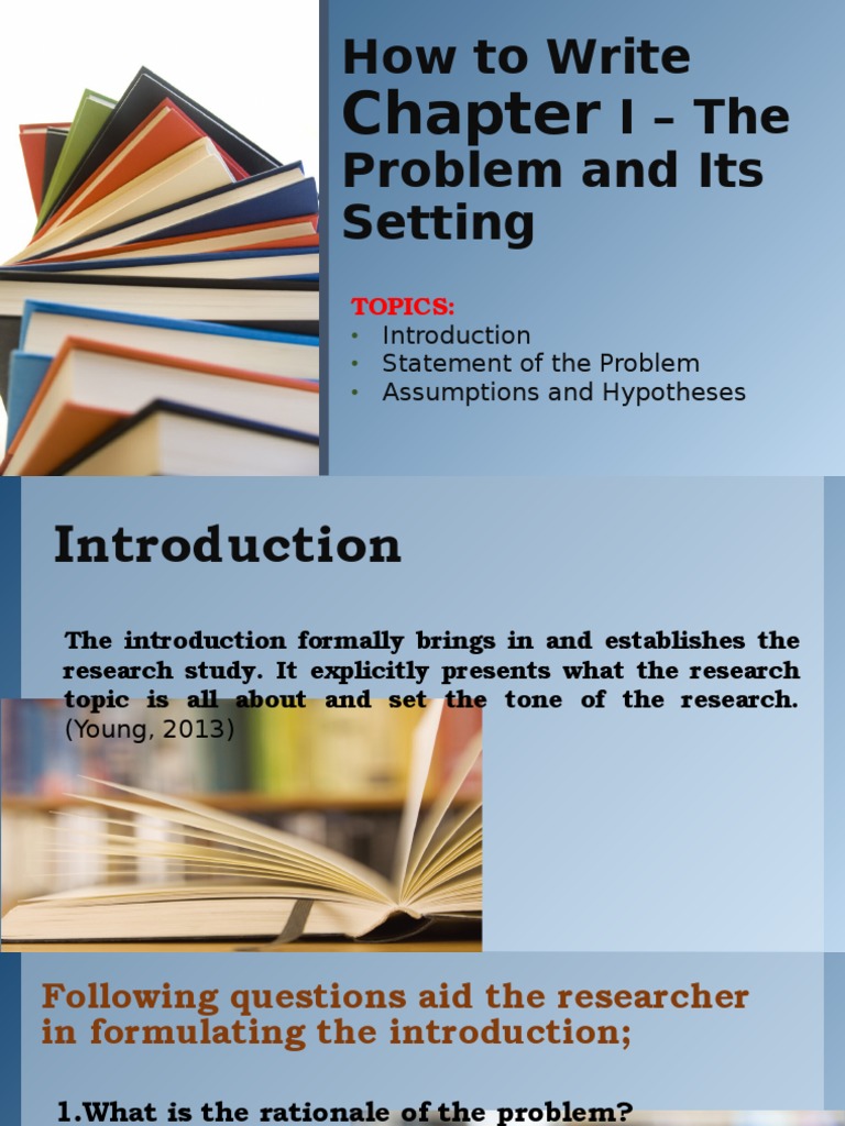 How To Write I - The Problem and Its Setting: Topics | PDF | Hypothesis ...