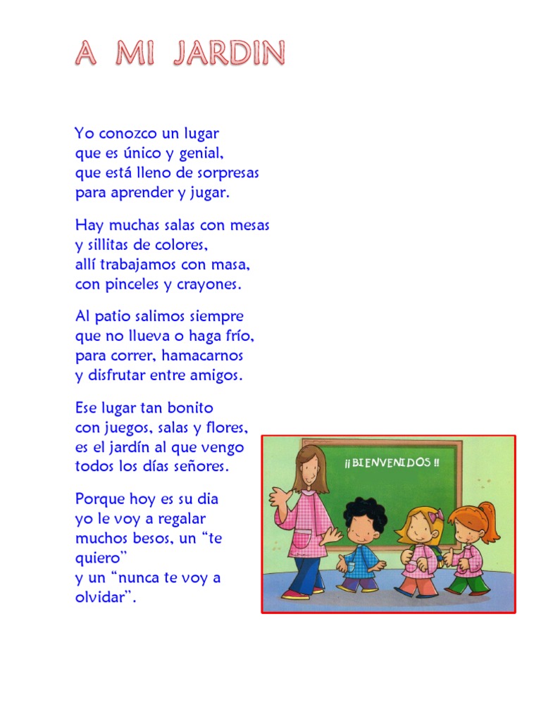 Poema Infantil para el Jardín | PDF | Poesía