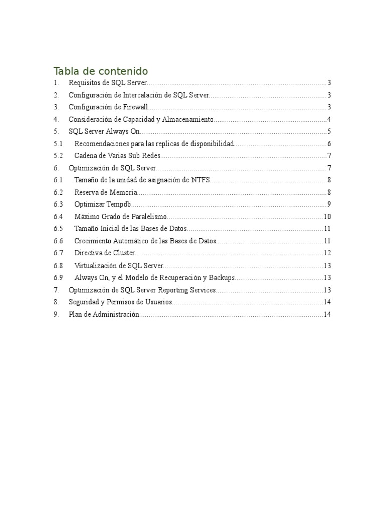 Buenas Practicas SQL Server | PDF | Servidor SQL de Microsoft | Grupo de computadoras