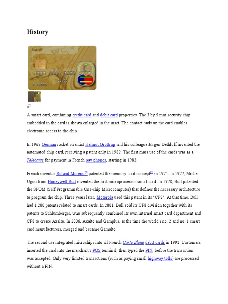 Smart Card History | PDF | Smart Card | Wide Area Network