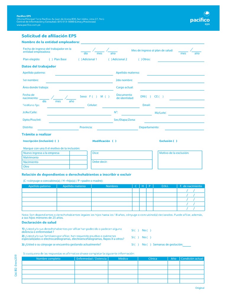 Formato Solicitud de Afiliacion Eps | PDF | Privacidad de la información | Gobierno