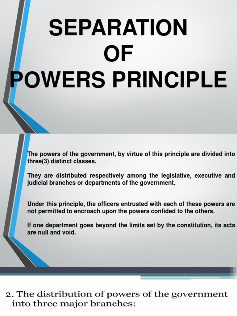Separation of Powers | PDF | Separation Of Powers Under The United ...