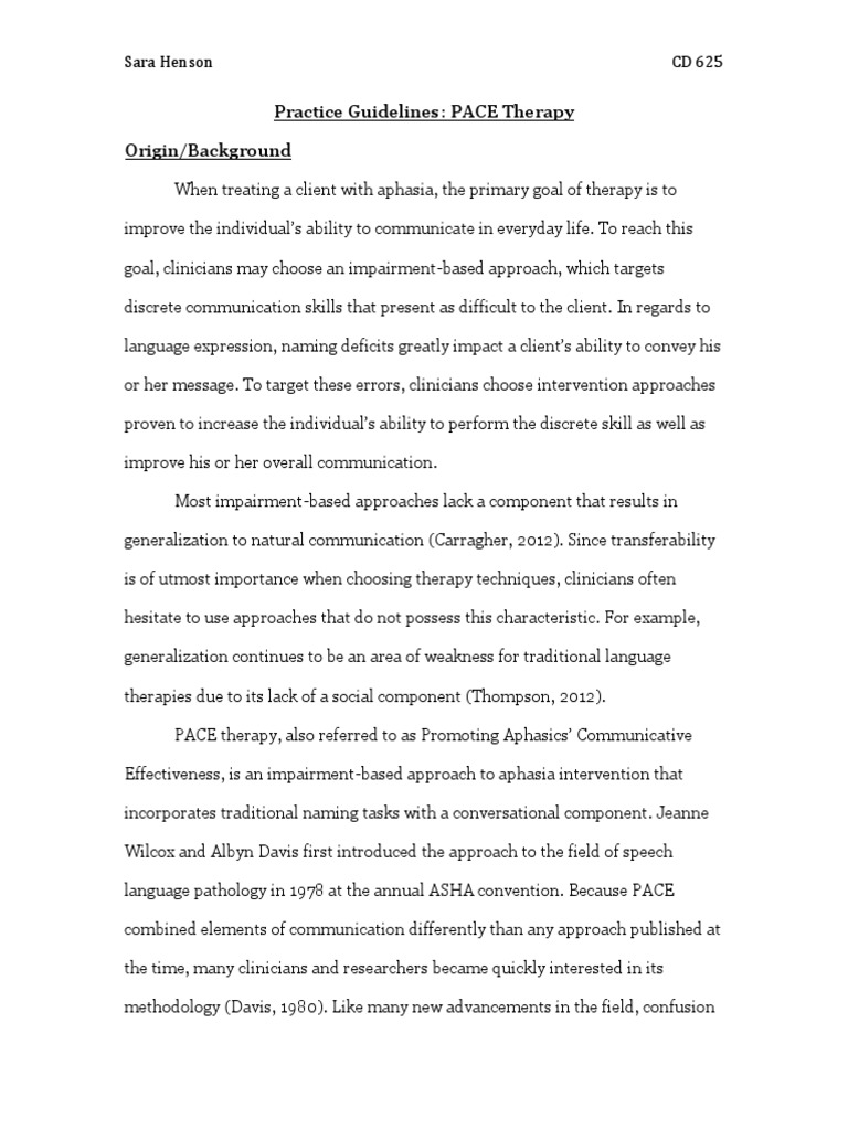 Pace Terapia | PDF | Aphasia | Clinical Psychology