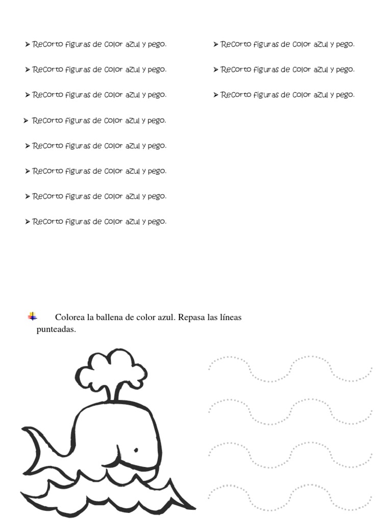 Actividades de color azul para preescolar | PDF