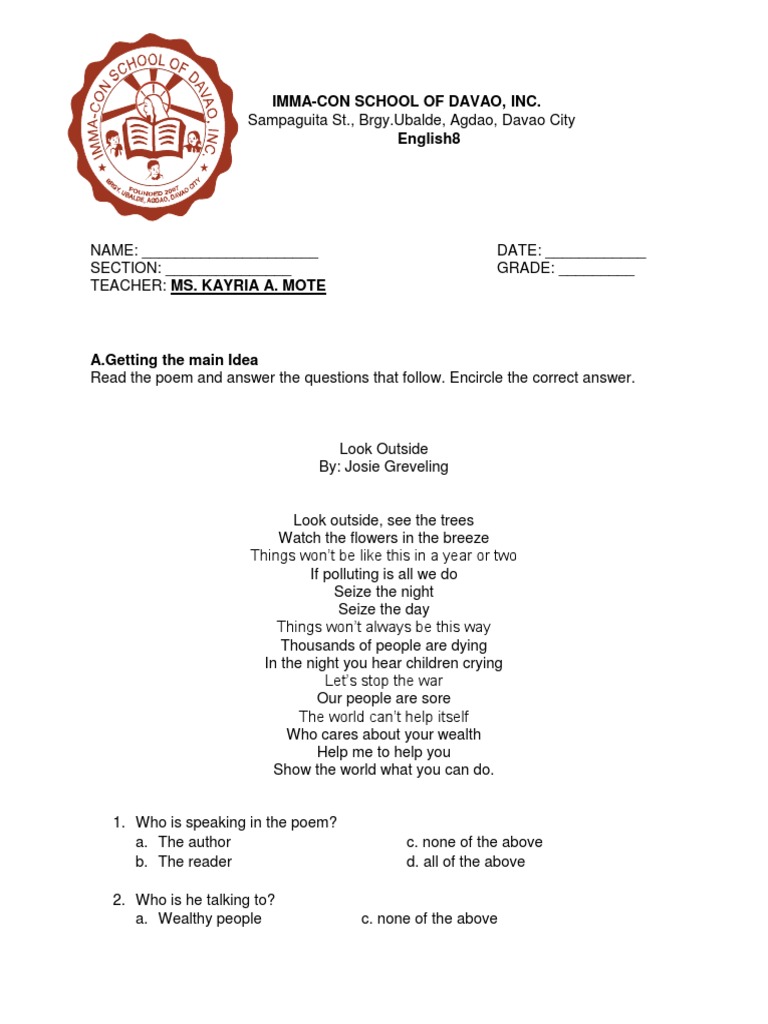 Grade-8 (1) .Docx English | PDF | Languages | Language Arts & Discipline