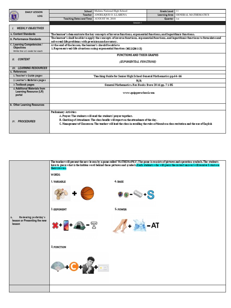 DLL Observation 1 | PDF | Exponential Function | Function (Mathematics)