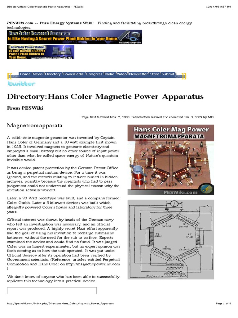 Directory - Hans Coler Magne | Download Free PDF | Transformer | Inductor