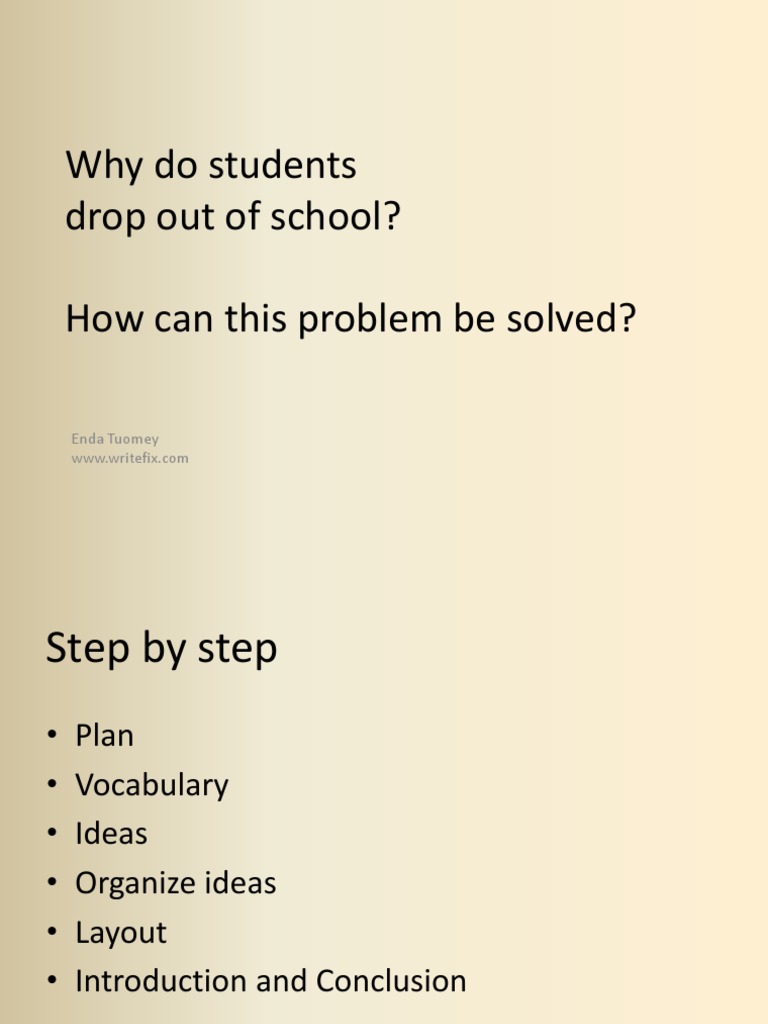 Why Do Students Drop Out of School? How Can This Problem Be Solved ...