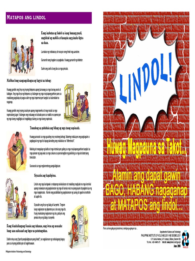 Lindol Huwag Magpauna Sa Takot... Alamin Ang Dapat Gawin Bago Habang ...