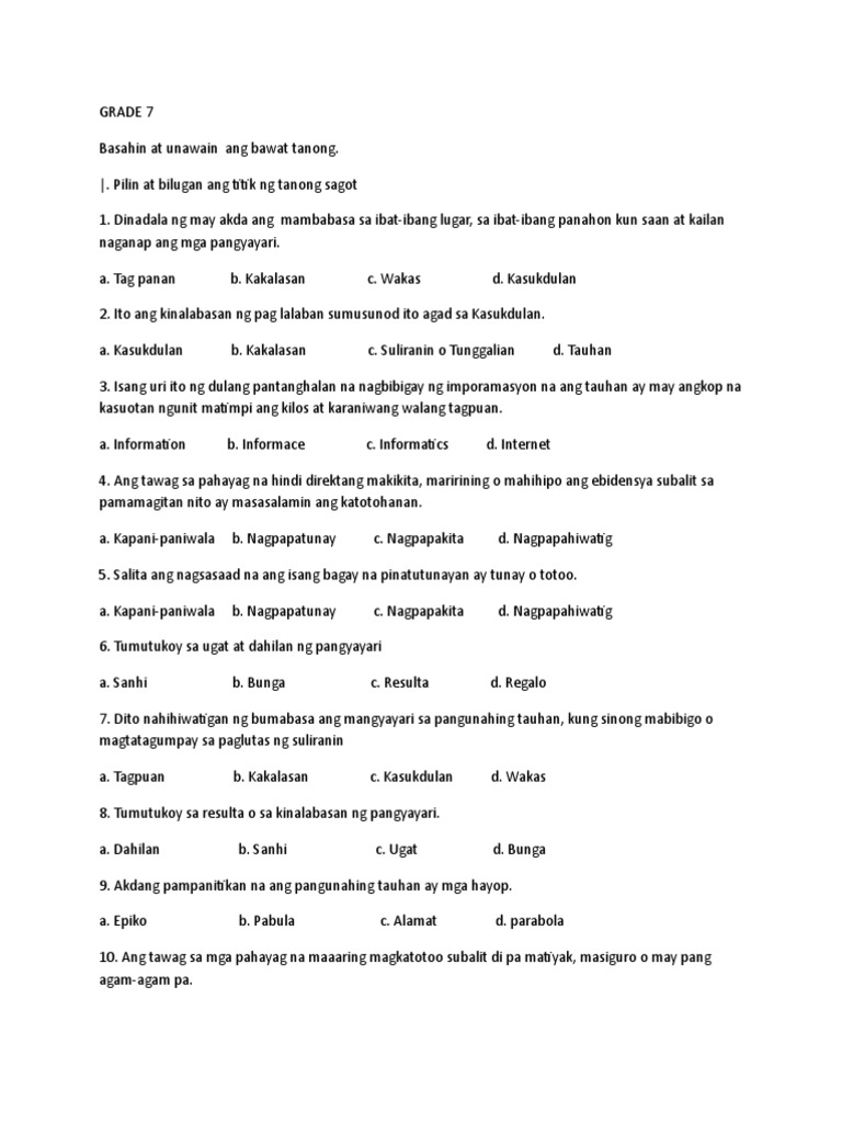 Grade 7-Wps Office | PDF