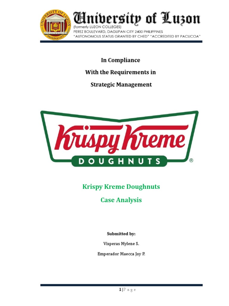 Krispy Kreme Analysis Stratman | PDF | Business Economics | Economies