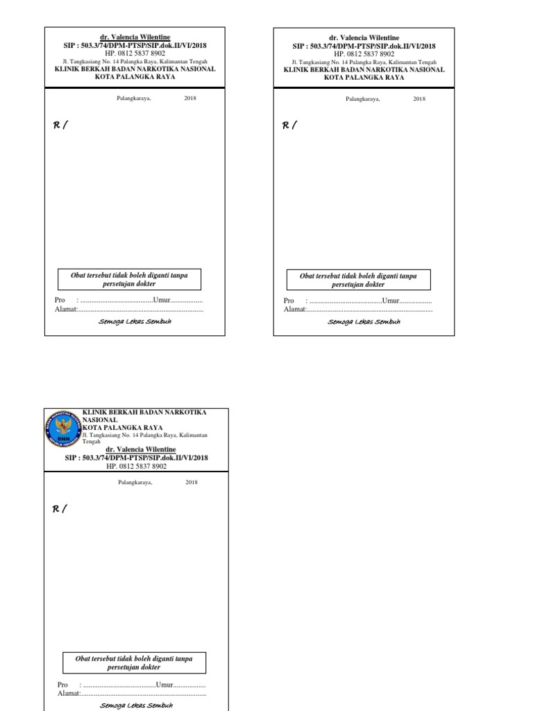 Blanko Resep Dokter | PDF