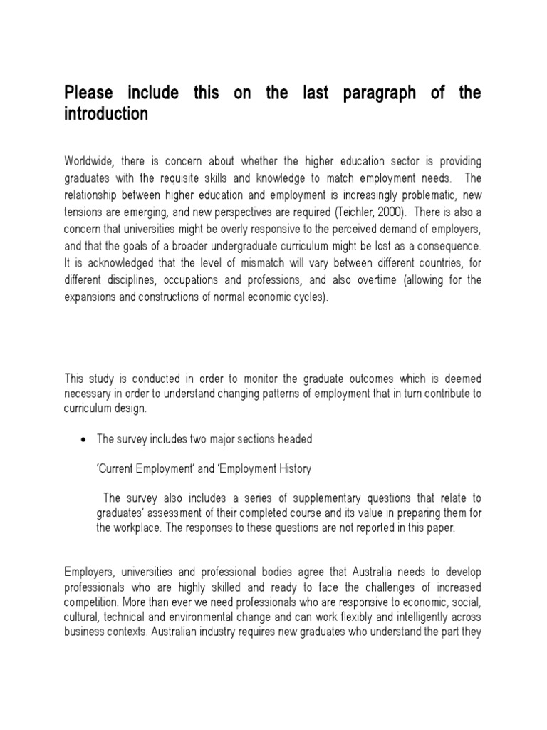Please Include This On The Last Paragraph of The Introduction | PDF ...