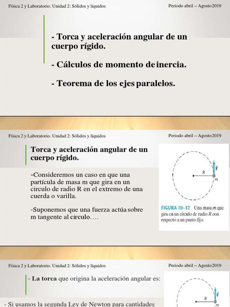 Momento de Torca | PDF | Masa | Rotación
