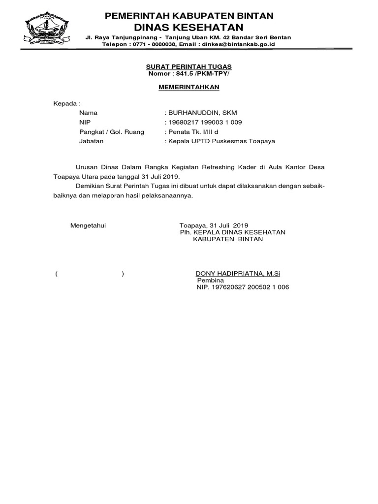 Kop Dinkes 2019 | PDF