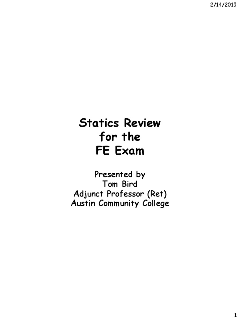 01 Statics Review | PDF | Equations | Euclidean Vector