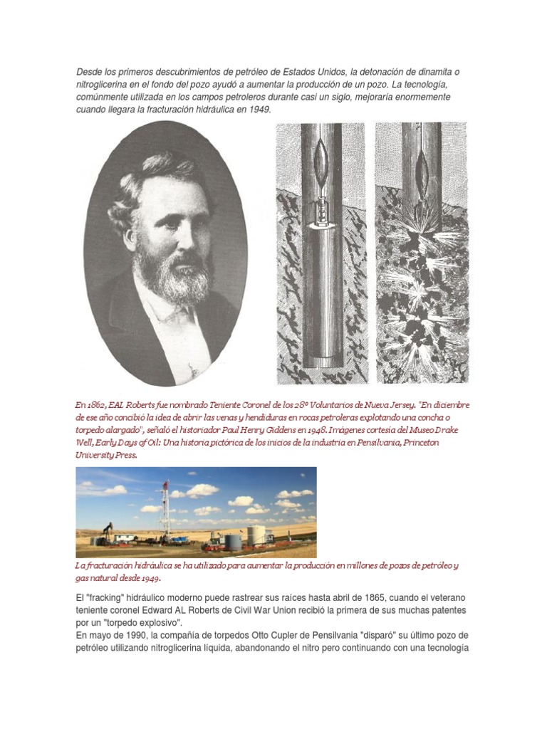Historia del fracking y su evolución | PDF | Fracturamiento hidráulico ...