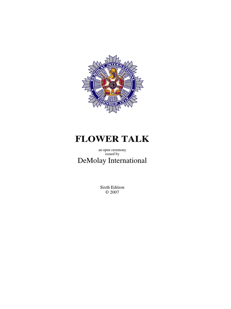 Flower Talk: Demolay International | PDF | Altar | Prayer