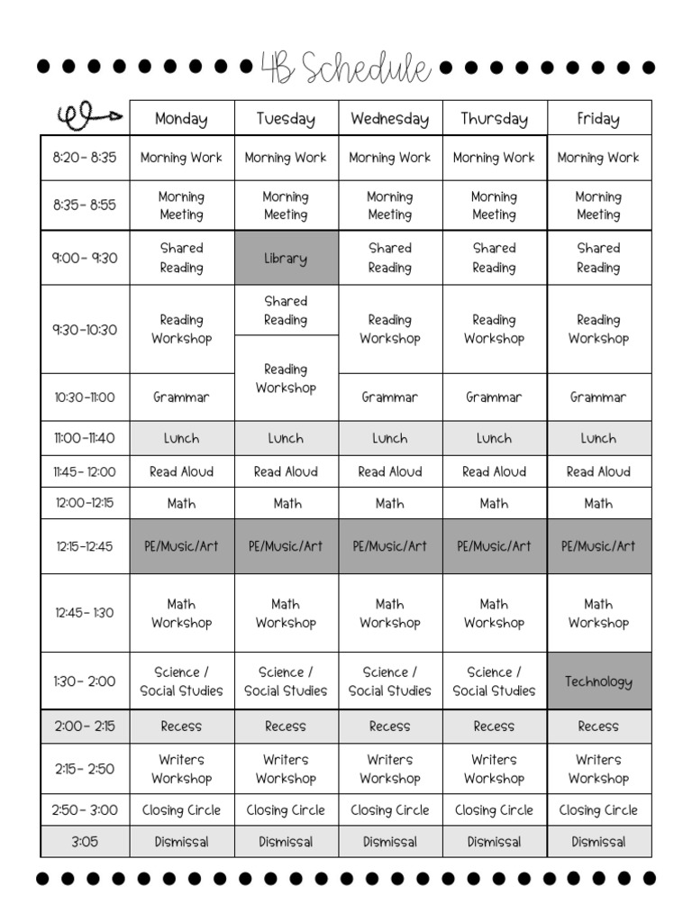 4b Schedule 2019-2020 | PDF | Language Arts & Discipline