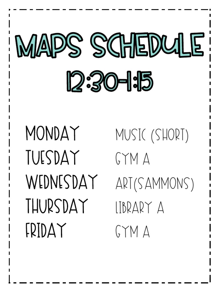 Maps Schedule | PDF | Sports