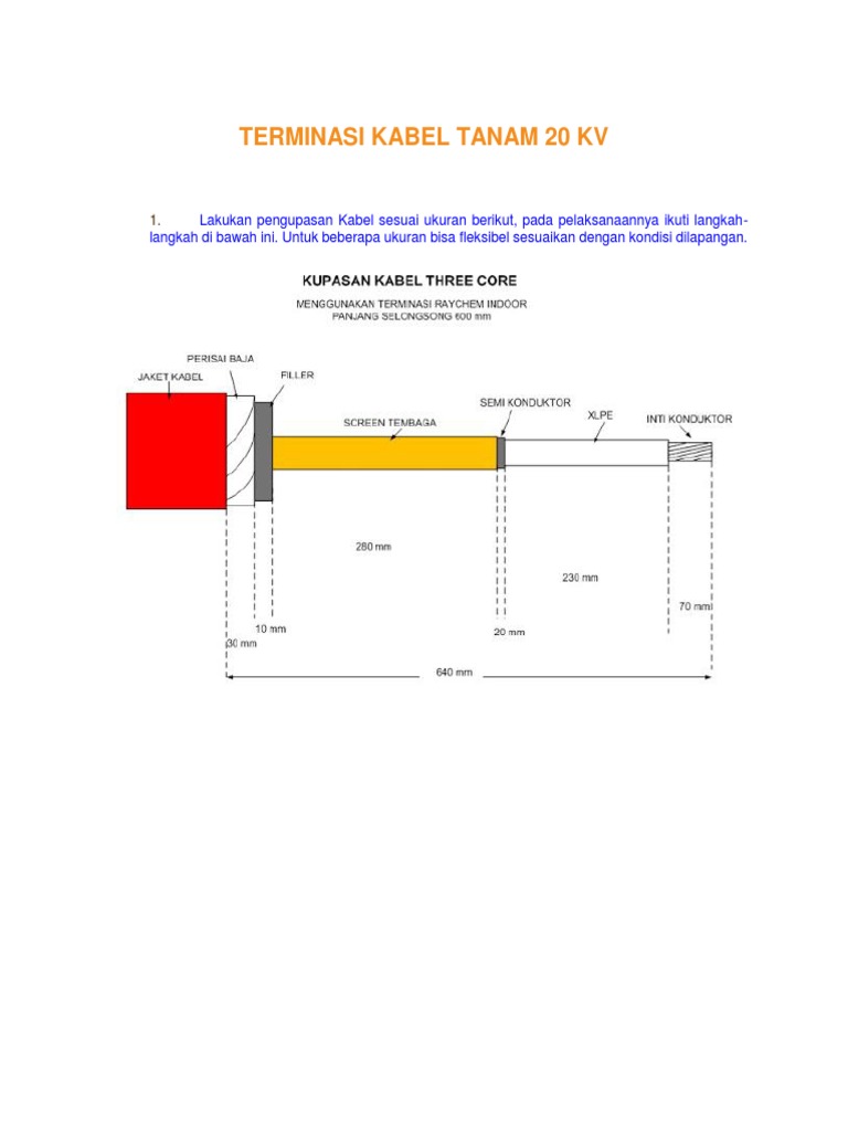 Terminasi Kabel Tanam 20 KV | PDF