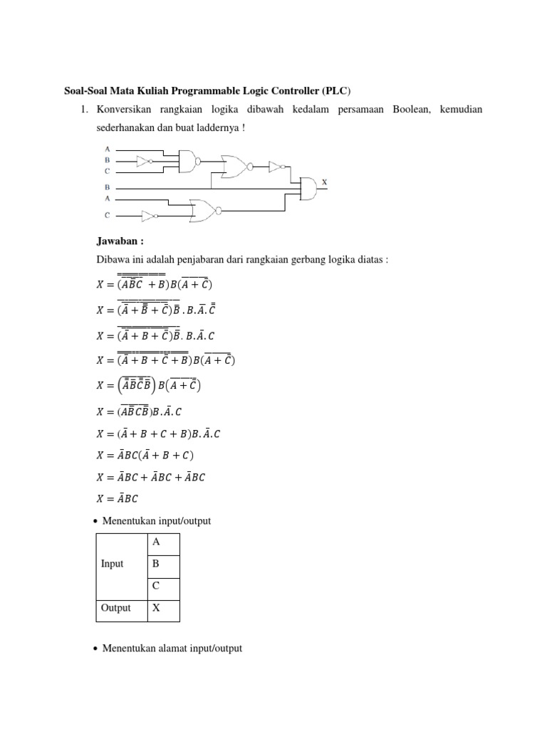 Contoh Soal PLC | PDF