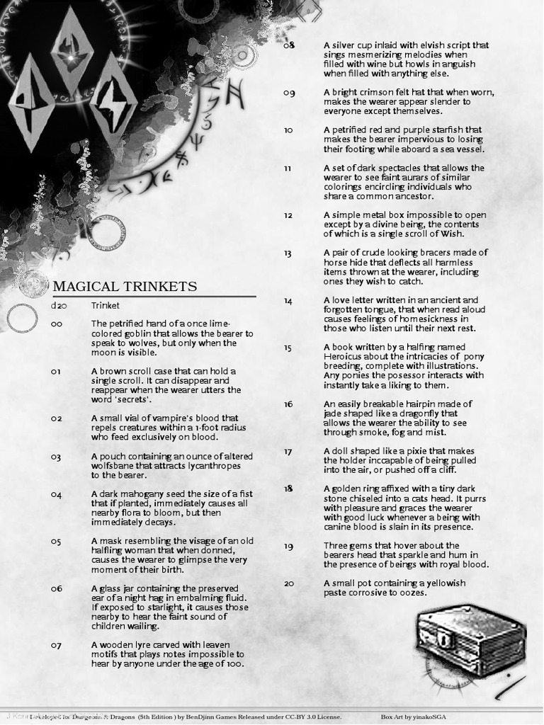 D&D 5E Magical Trinkets Guide | PDF | Nature