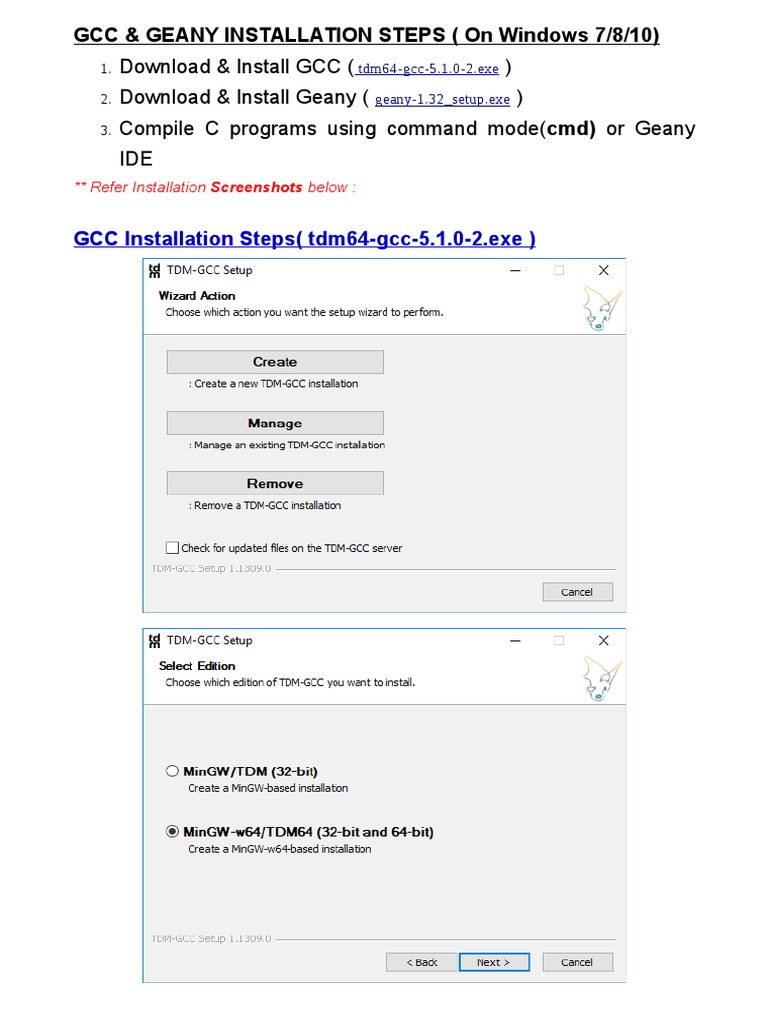 Install GCC Download & Install Geany Compile C Programs Using Command ...