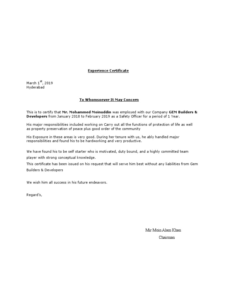 Mohammed Moinuddin Experience | PDF