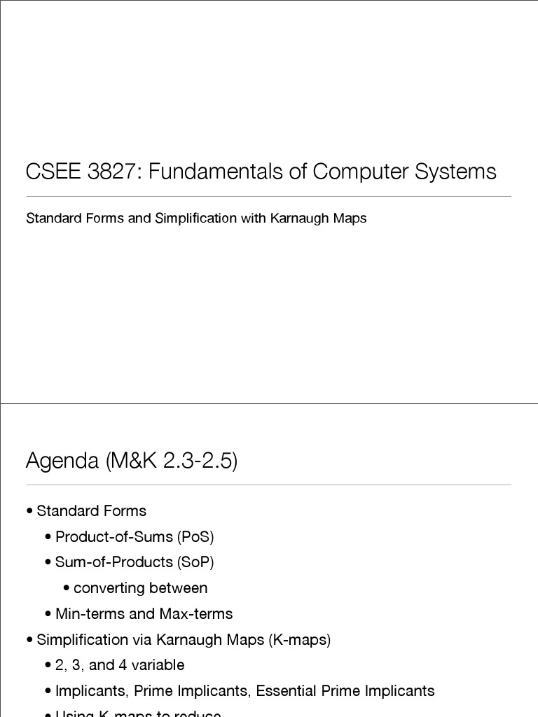 Simplifying Boolean Expressions Using Karnaugh Maps | PDF | Theory Of Computation | Mathematical ...