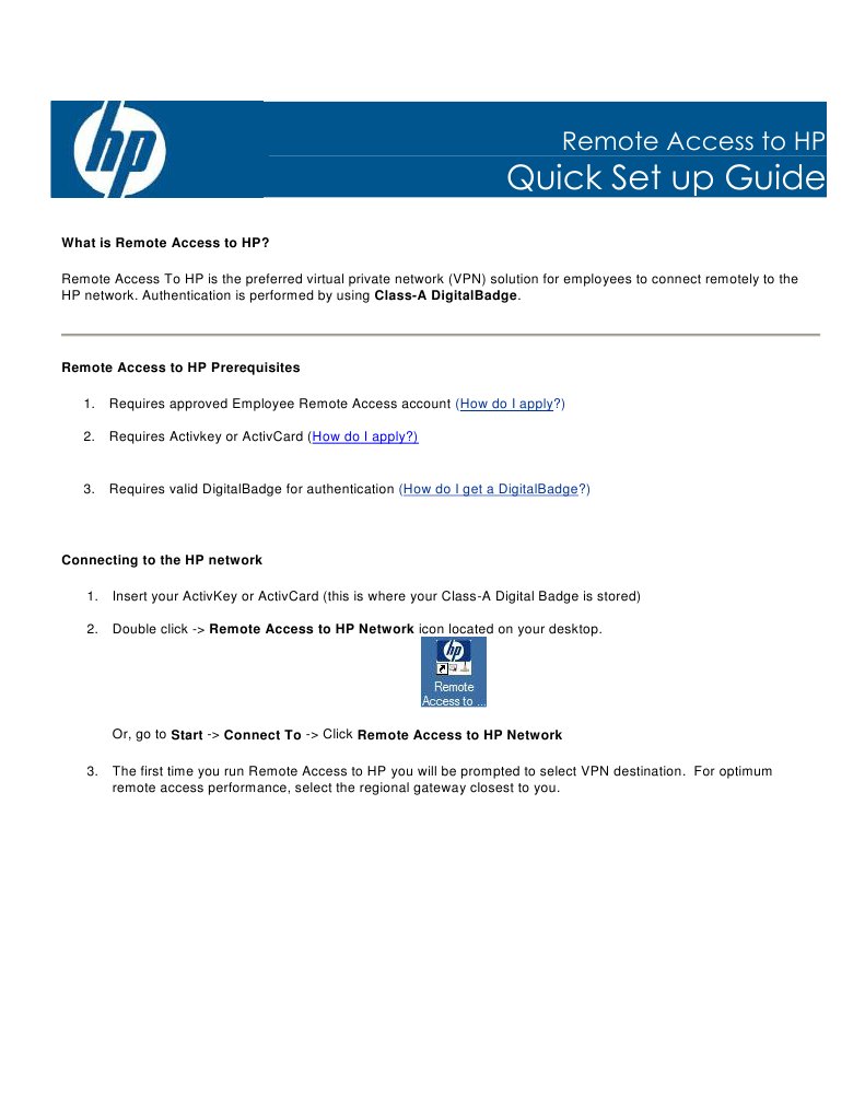 Tutorial - Remote Access To HP | PDF | Virtual Private Network | Double ...