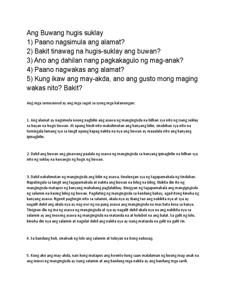 Ang Buwang Hugis Suklay | PDF