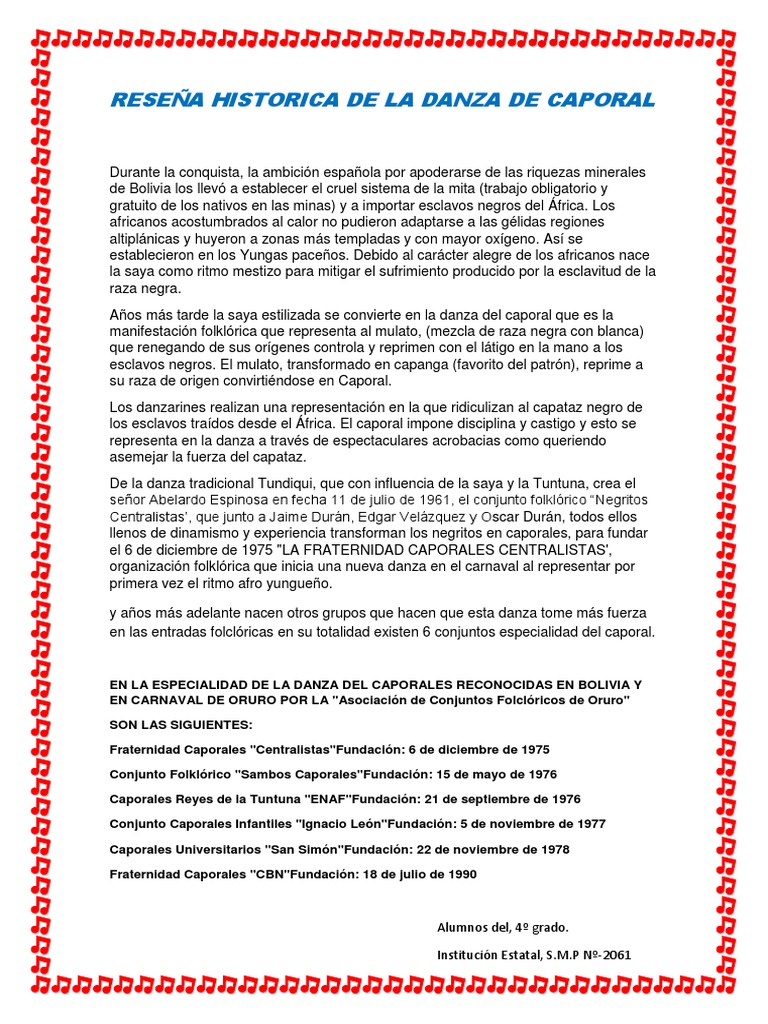 Reseña Historica De La Danza De Caporal Pdf