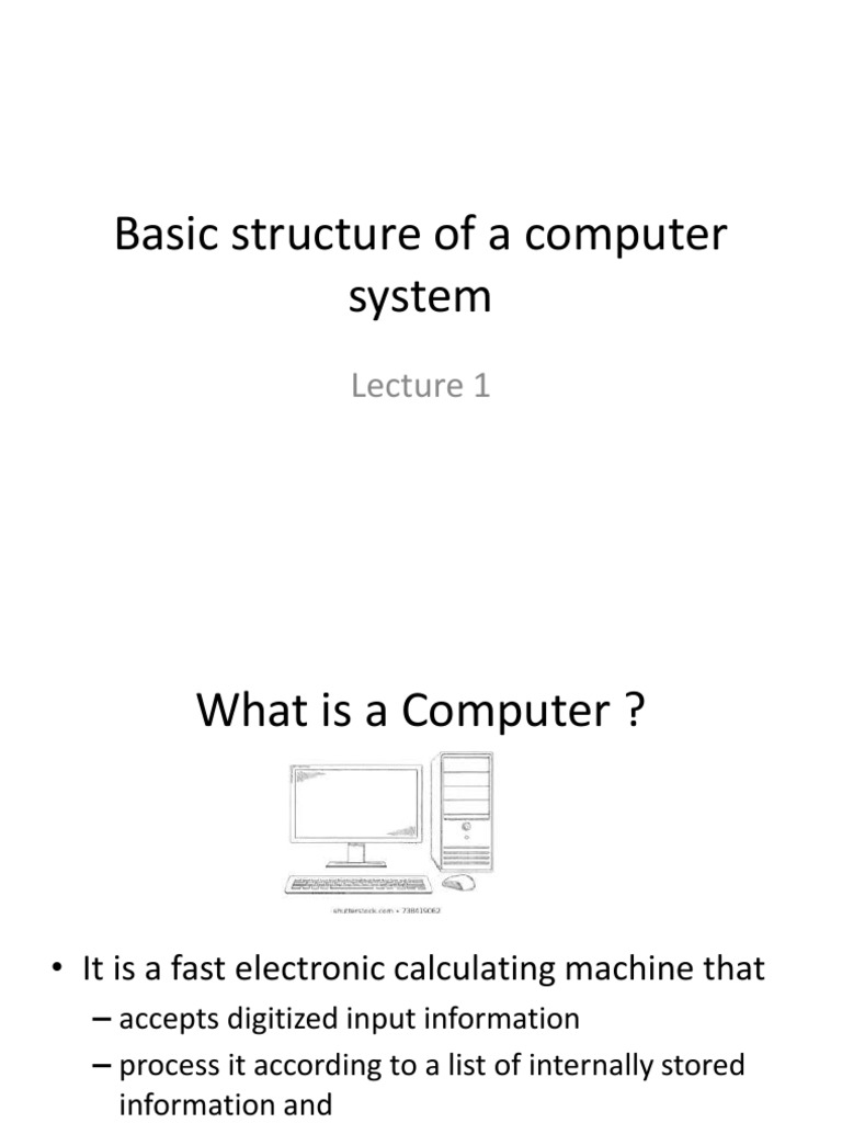 Basic Structure of Computers | PDF | Computer Data Storage | Random ...