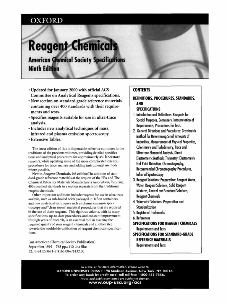 Specifications and Analytical Procedures for Approximately 450 ...