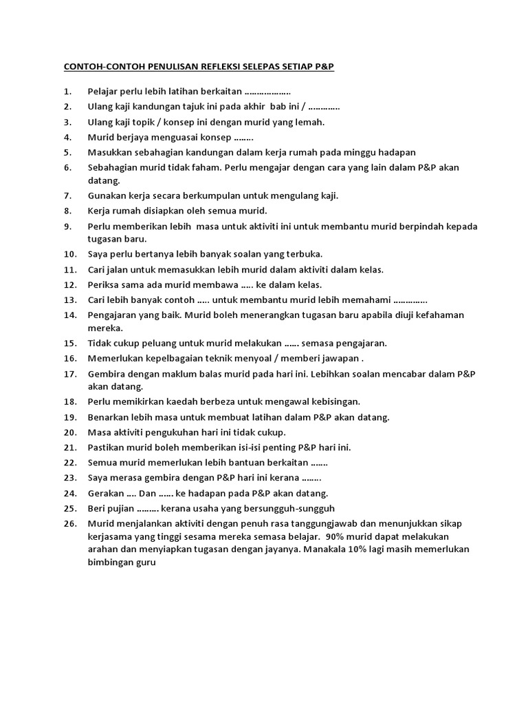 Impak Contoh Penulisan | PDF