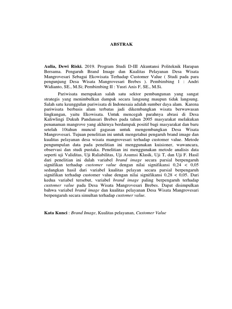 Contoh Abstract | PDF