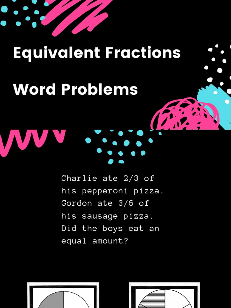 Equivalent Fractions Word Problems | PDF