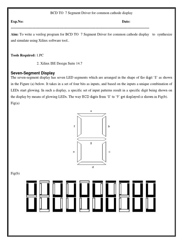 BCD To Seven Segment